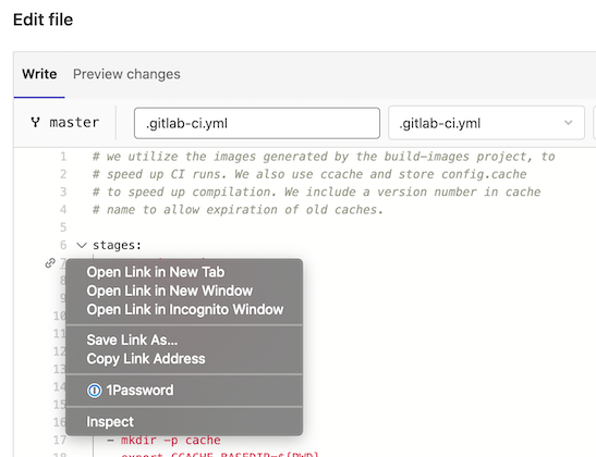 Web editor · Repository · Project · User · Help · GitLab