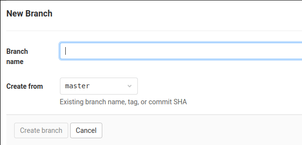 Web editor · Repository · Project · User · Help · GitLab